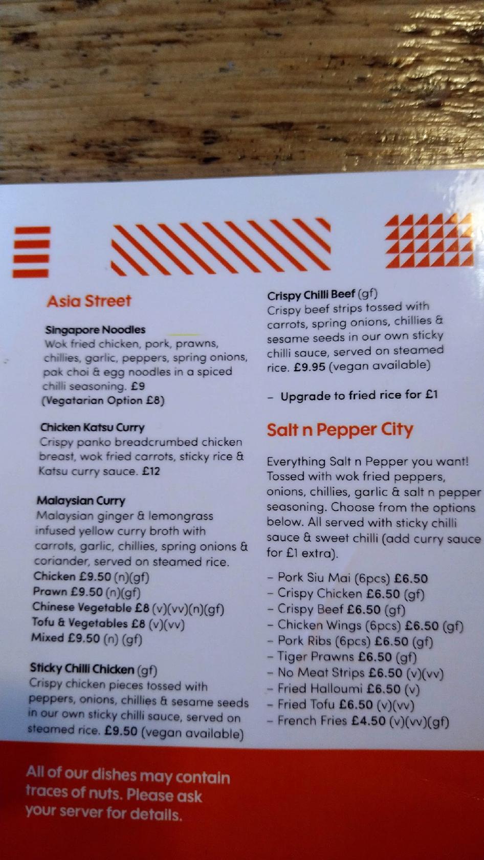 Menu at Portland Street 358 restaurant, Liverpool, 358 Smithdown Rd