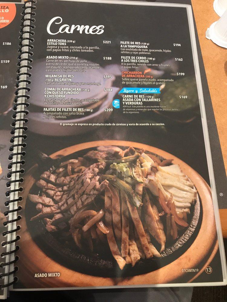 Menu at Toks restaurant, Ciudad López Mateos, Av. Ribera de San Cosme 3 ...