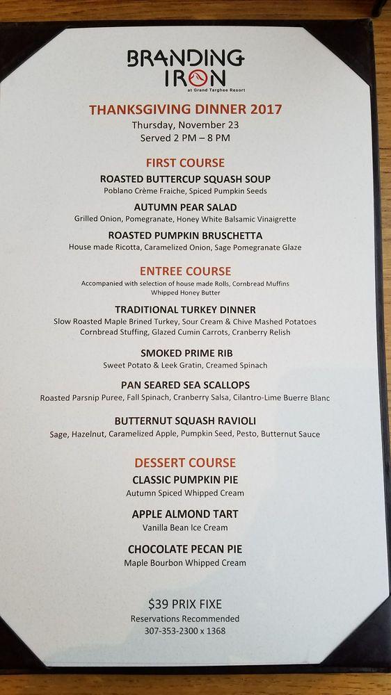 Menu at Branding Iron restaurant, Alta