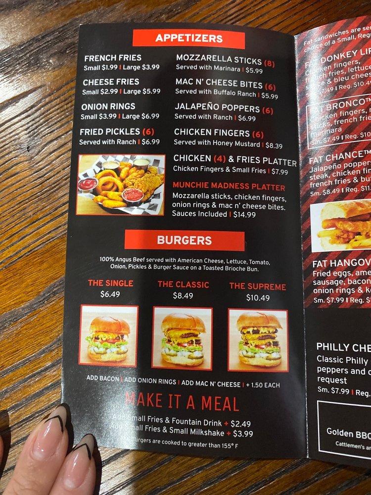 Menu at Fat Shack desserts, Clarksville