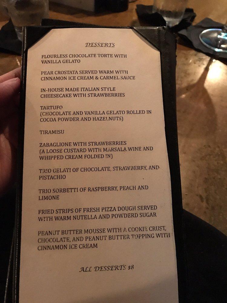 Menu at Gianmarco's Restaurant, Birmingham