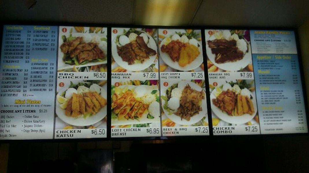 Menu at Aloha K Hawaii BBQ, Rancho Cucamonga