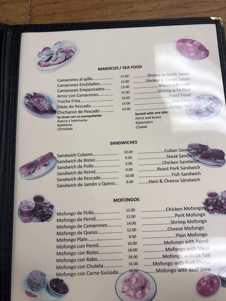 Menu at Ambar Restaurant, Sleepy Hollow