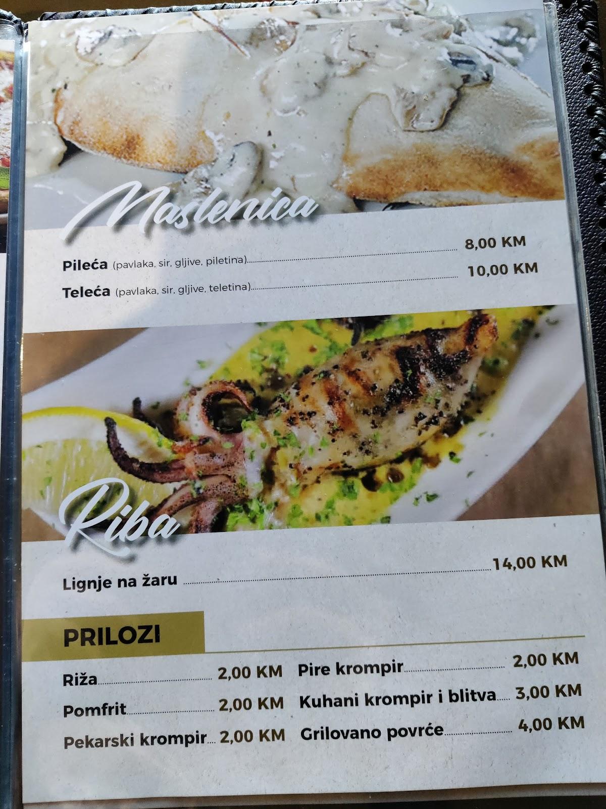 Speisekarte von Pizzeria Riva, Ilidža