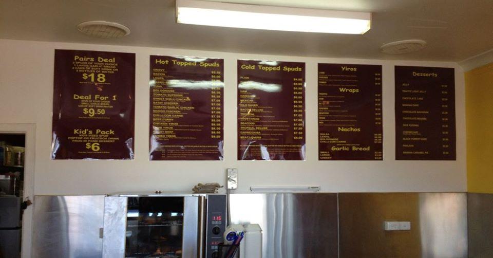 Menu at The Spud Shop fast food, Greenacres