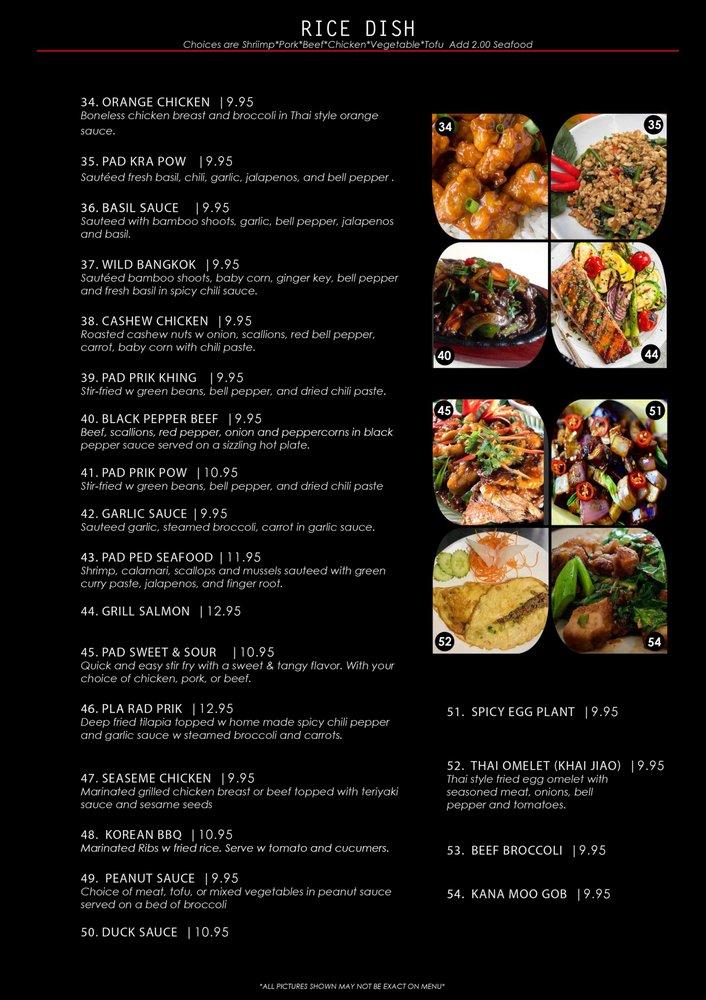 Menu at Asiannights Lao-Thai Cuisine & Bar, Haltom City