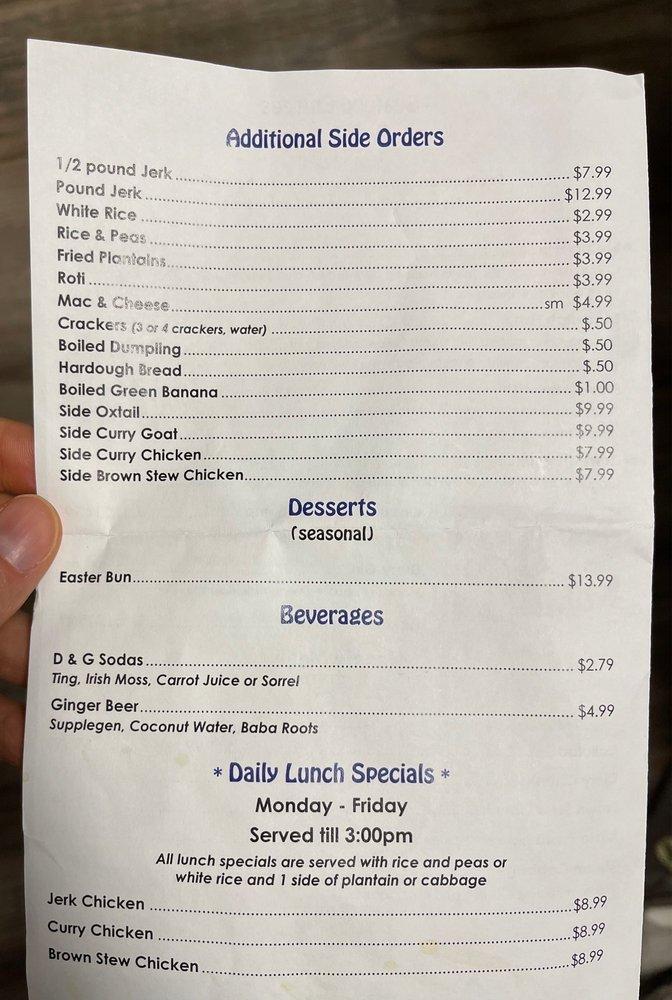 Menu at Tropical Delight 1 Inc restaurant, Ocala