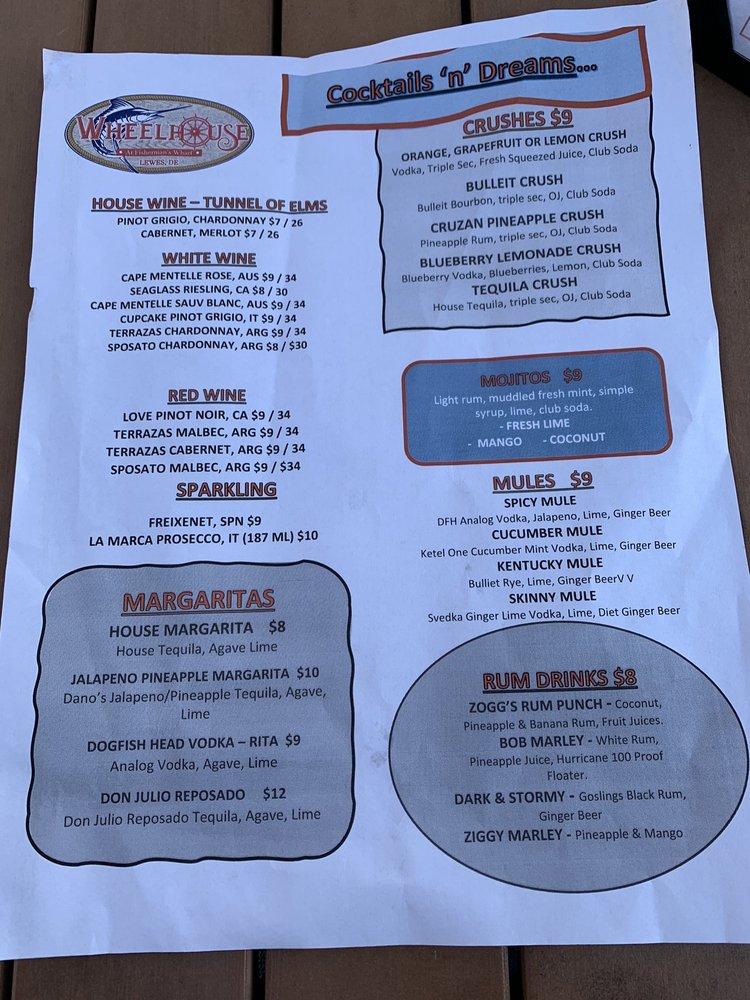 Menu at Wheelhouse pub & bar, Lewes