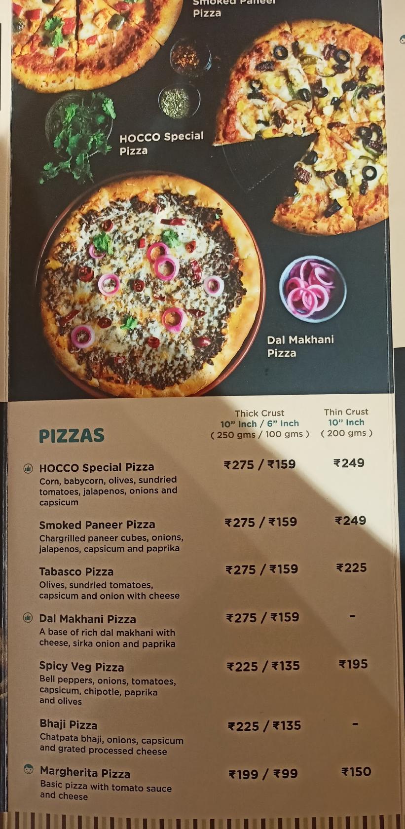 Menu at HOCCO Eatery, SOBO Centre, Ahmedabad, Shop no. 98