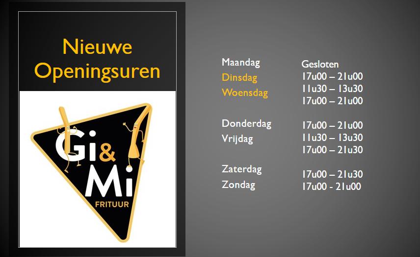 Speisekarte von Frituur Gi & Mi, Willebroek