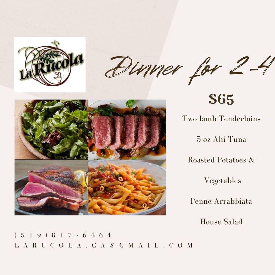 Carta del pub y bar La Rucola Ristorante, Tecumseh