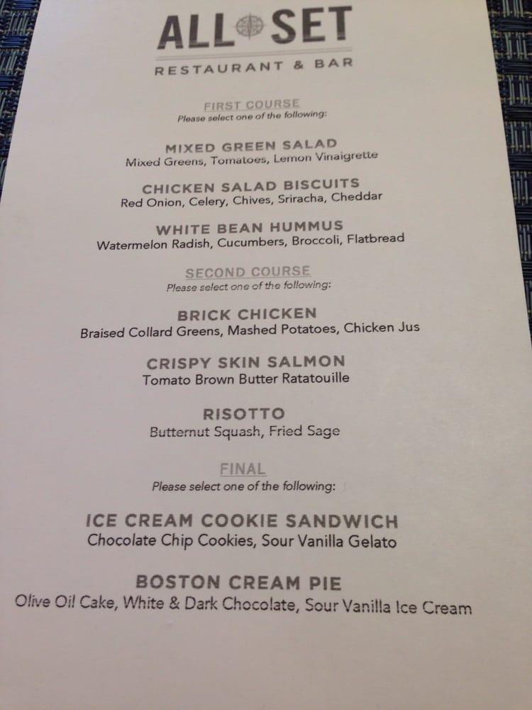 Menu at All Set Restaurant & Bar, Silver Spring