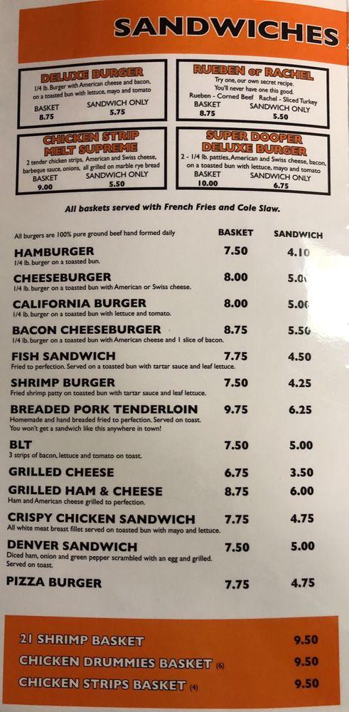 Menu at People's Cafe, Cambridge