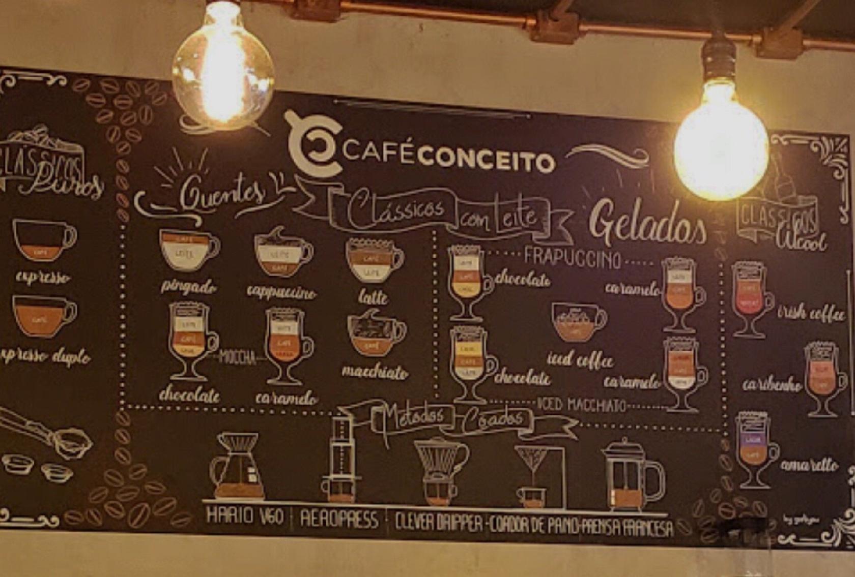 Menu em Café Conceito Centro, Taubaté