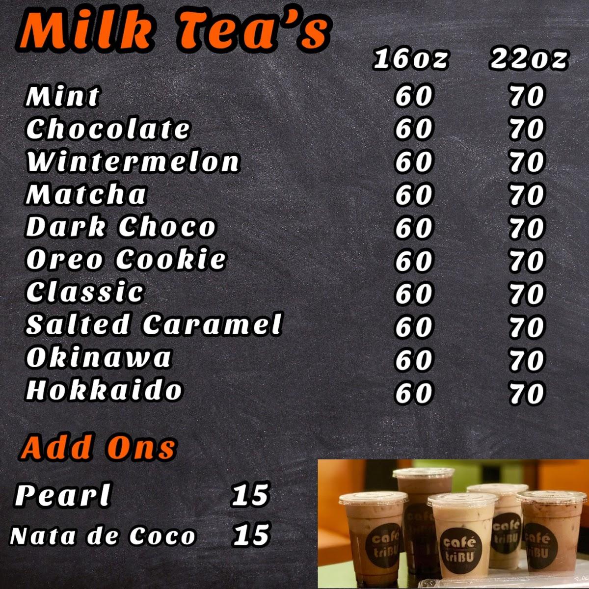 Menu at Café Tribu Graceville, San Jose del Monte City