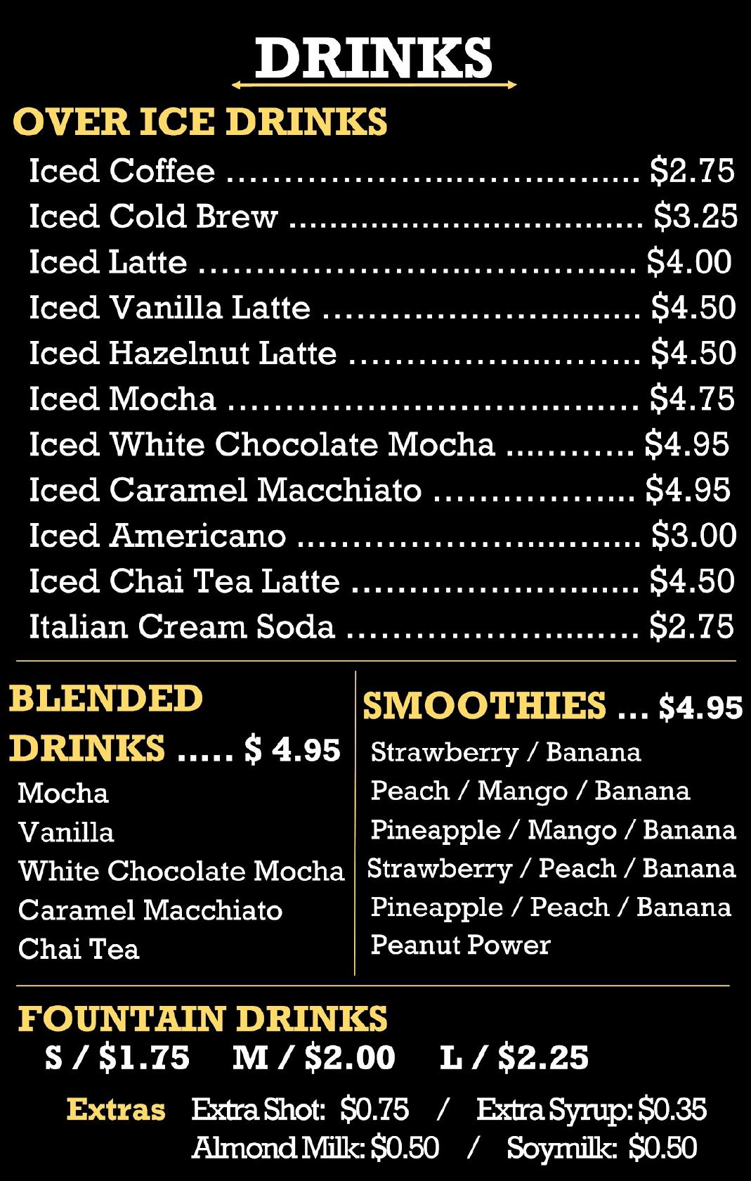 Menu at Lakeside Cafe, Santa Ana