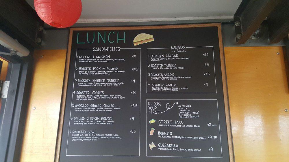 Menu at Mas Cafe, Seattle