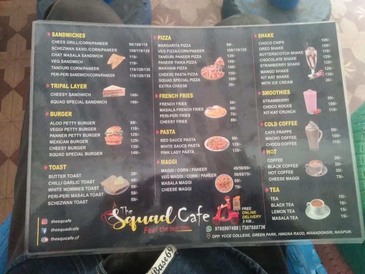 Menu at The Squad Cafe Green Park, Wanadongri
