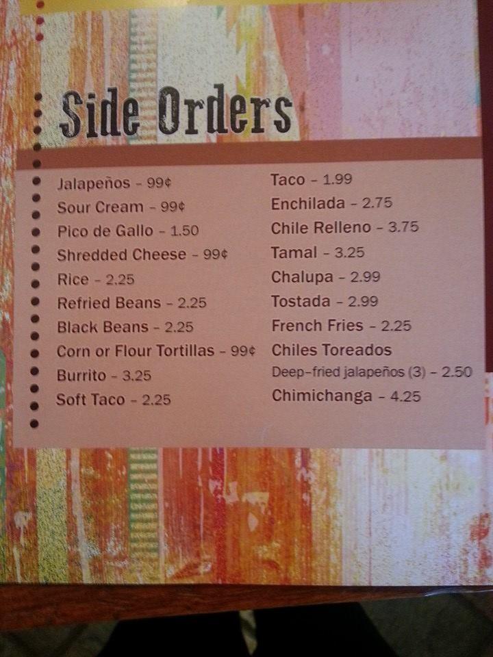Menu at El Patron Mexican Grill restaurant, Seymour, 595 W Steel St