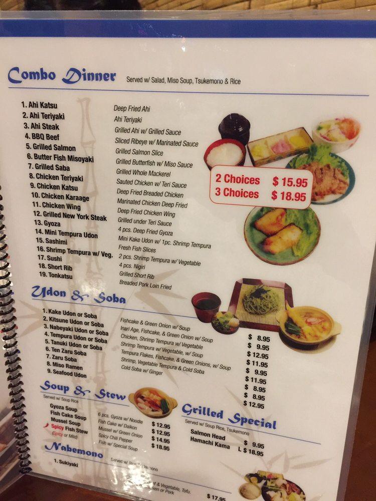 Menu at Kikuya Restaurant, Honolulu, 1315 N King St