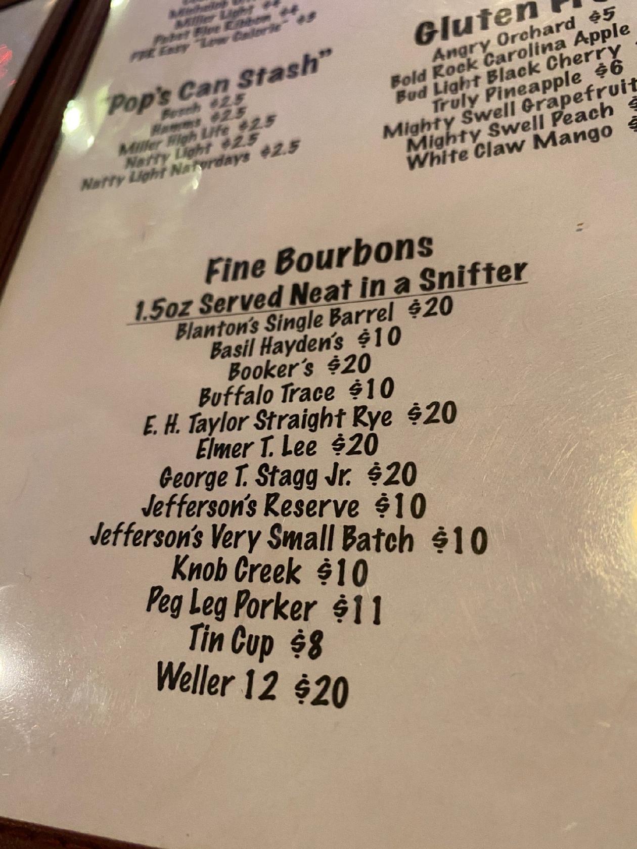 Menu at Lucky 12 Tavern pub & bar, Nags Head
