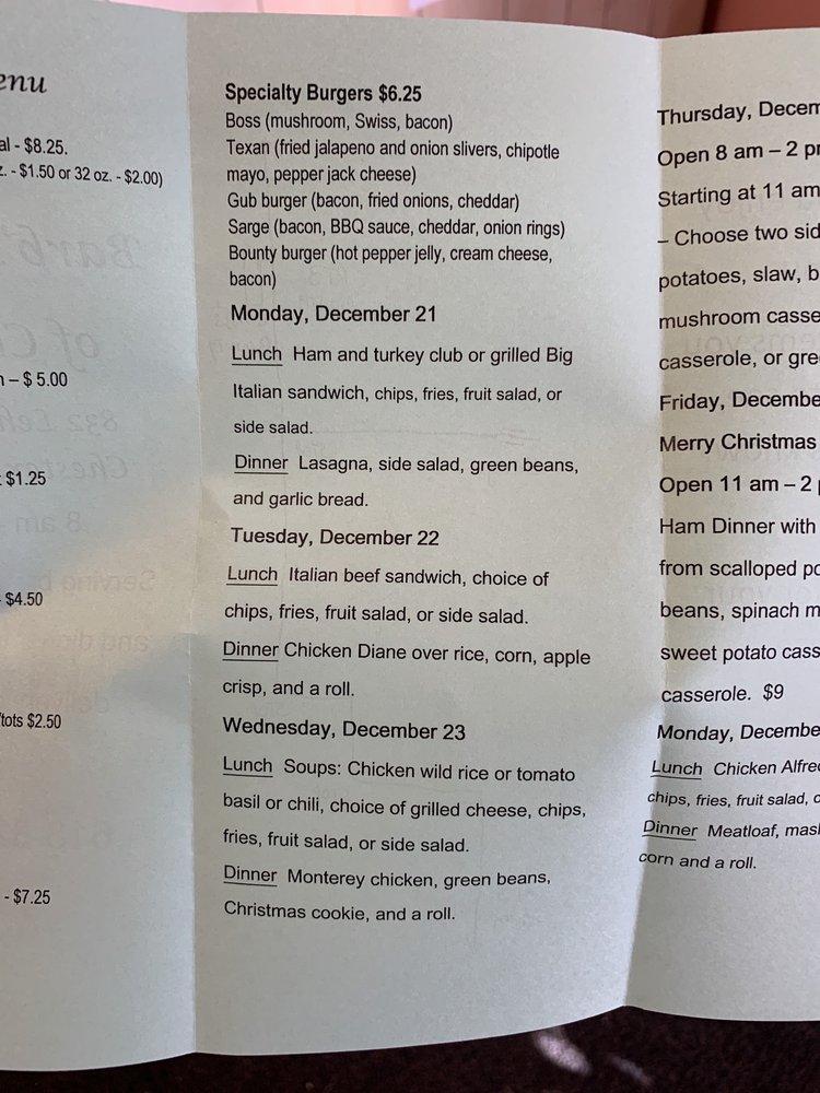 Menu at Barb's Bounty Restaurant, Jams, and Jellies, Chester