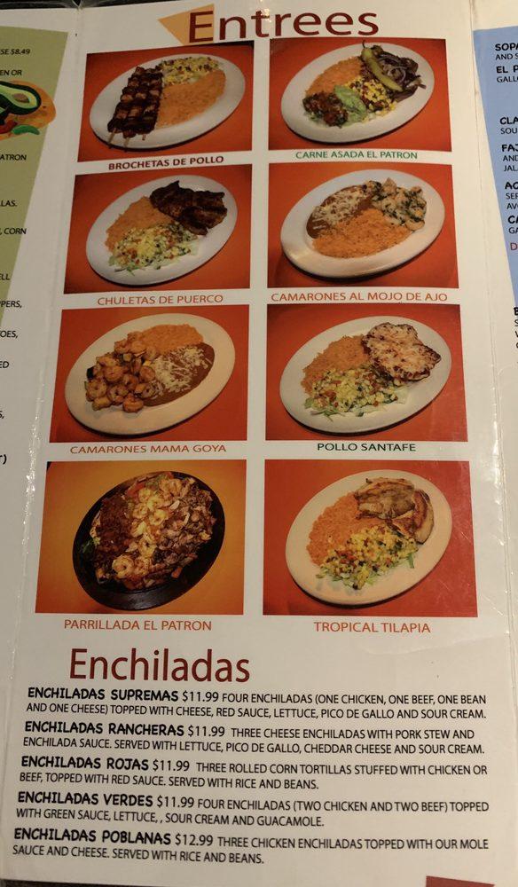 Menu at El Patron Mexican Grill & Cantina restaurant, Chardon, 301 ...