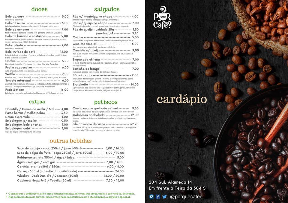 Carta de Por que Café?, Palmas
