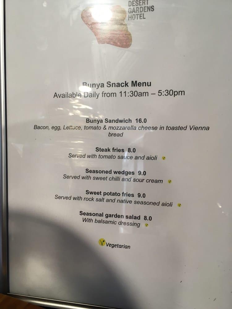 Menu at Arnguli Grill & Restaurant, Yulara