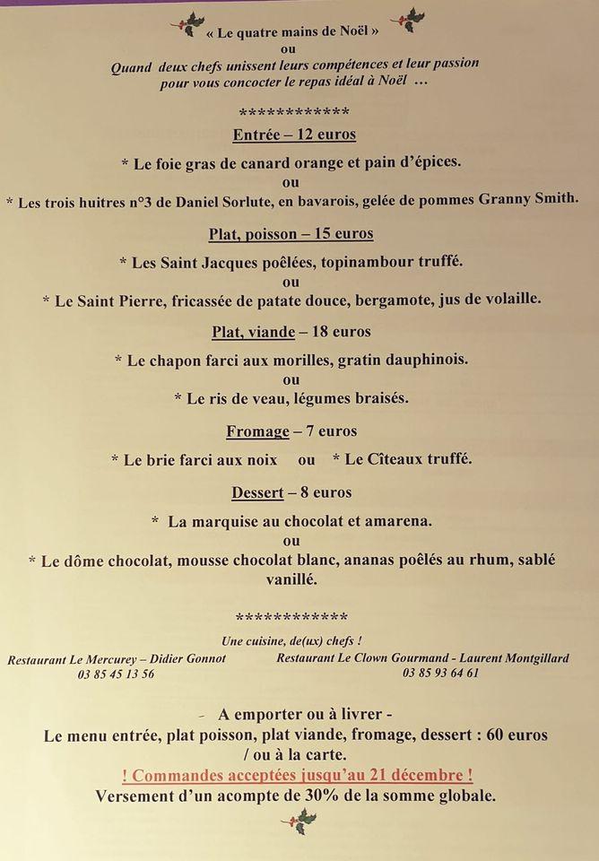 Menu au Le Clown Gourmand restaurant, Chalon-sur-Saône