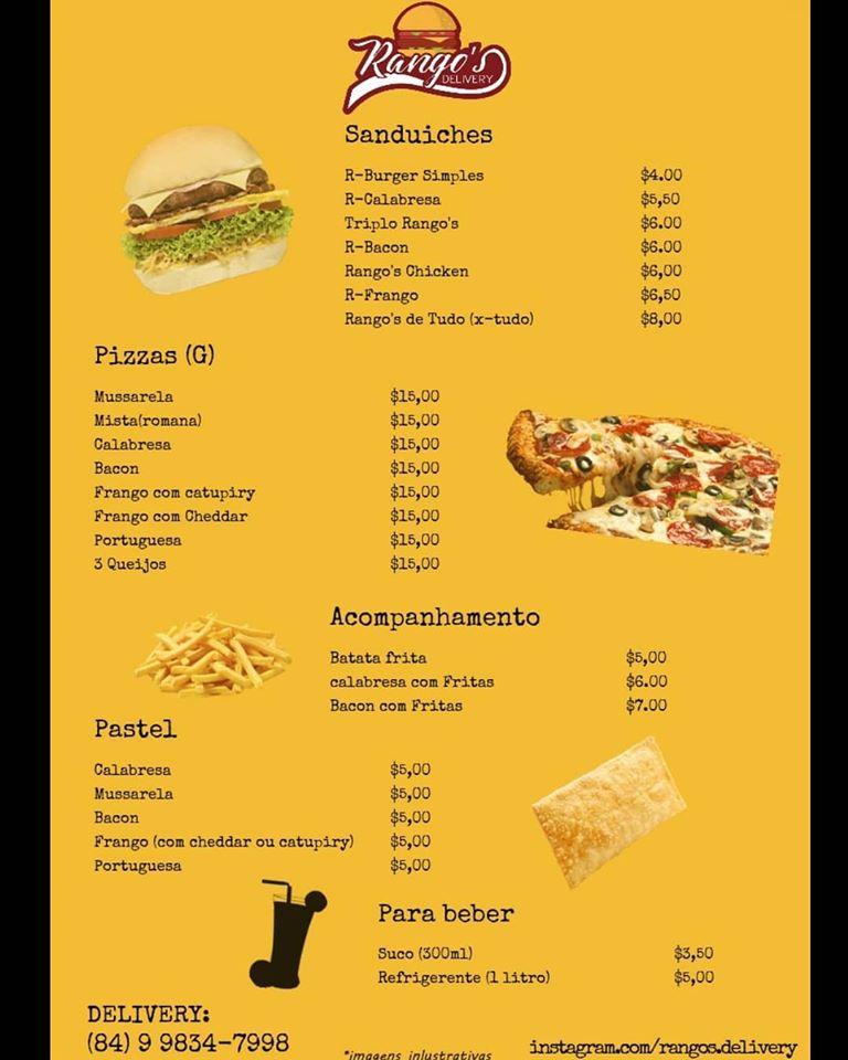 Menu em Rango's Delivery restaurante, Natal