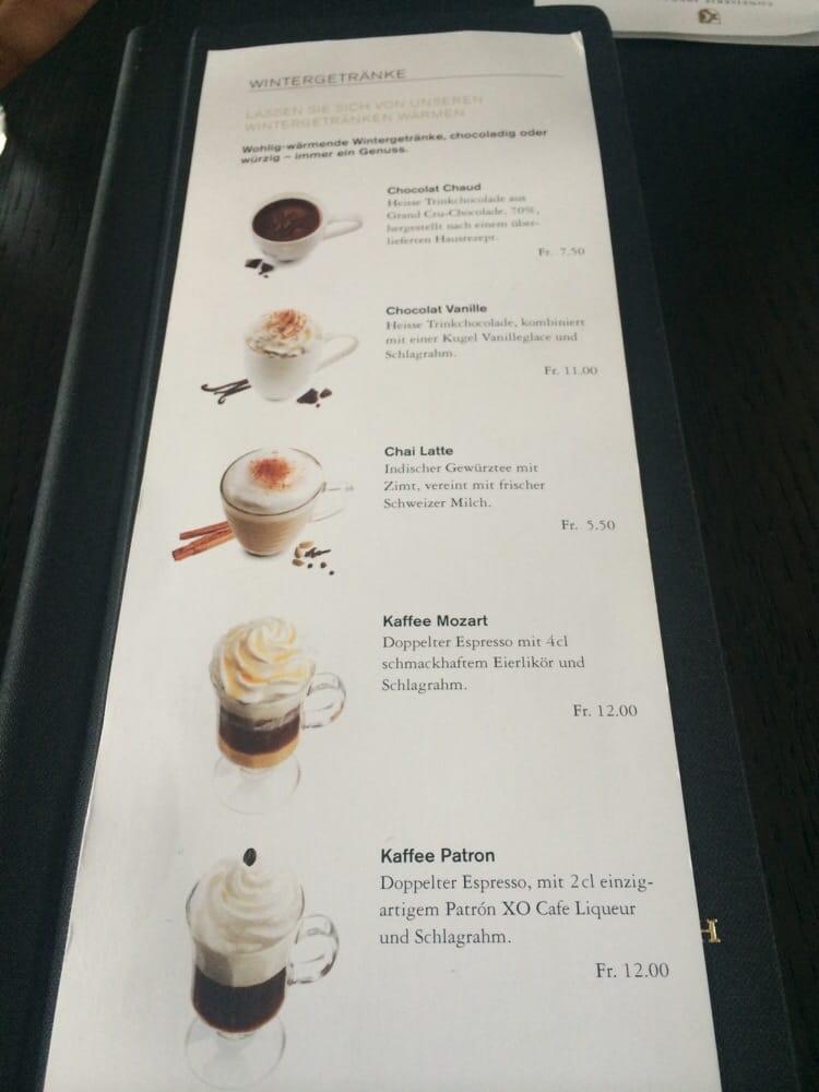 Speisekarte von Confiserie Sprüngli Café & Lounge - Zürich Flughafen ...