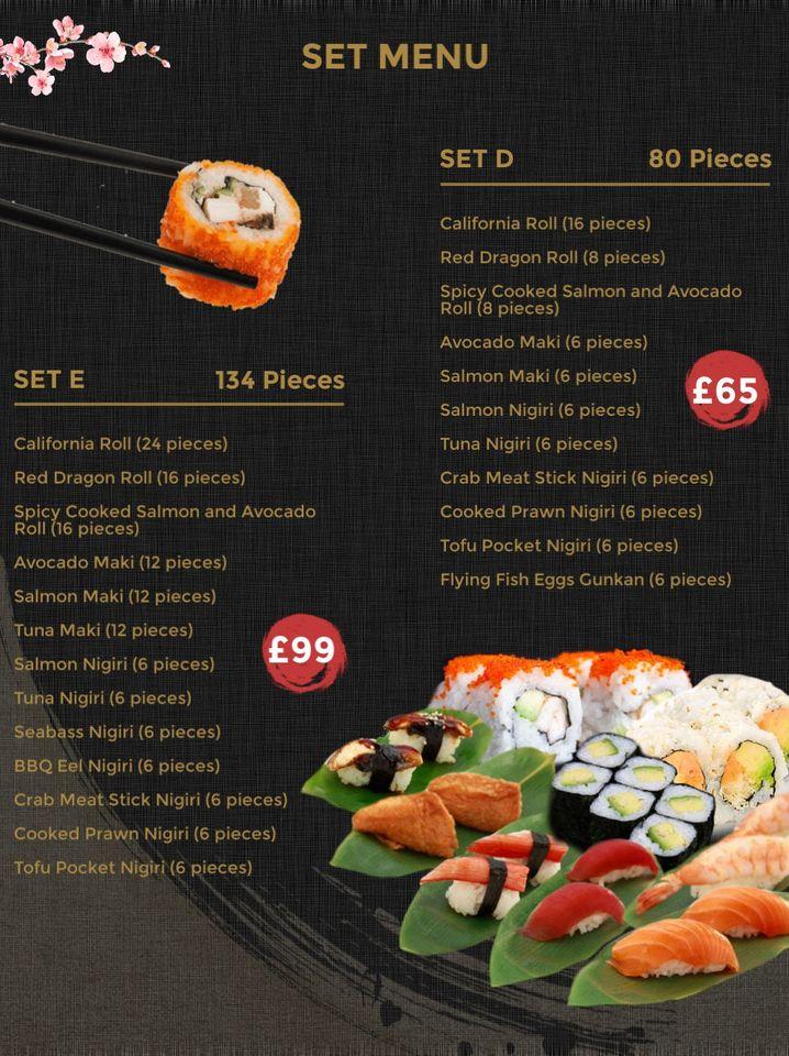 Menu at Blue Sakura Leeds restaurant, Leeds