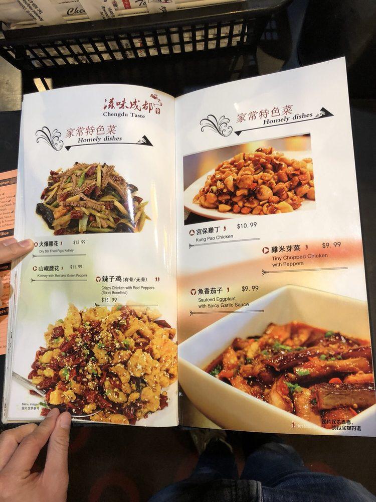 Menu at Chengdu Taste restaurant, Alhambra