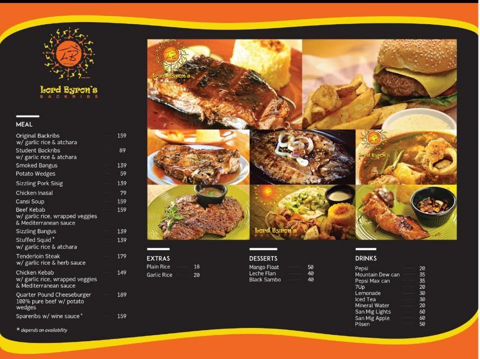 Menu at NangKing Ribhouse (lord byron's Iloilo) restaurant, Iloilo City