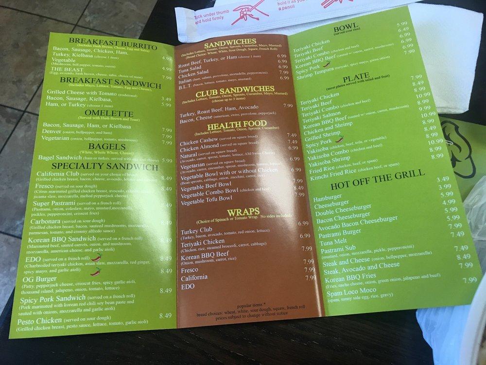Menu at Olive Grill restaurant, Ontario, 302 S Milliken Ave # C