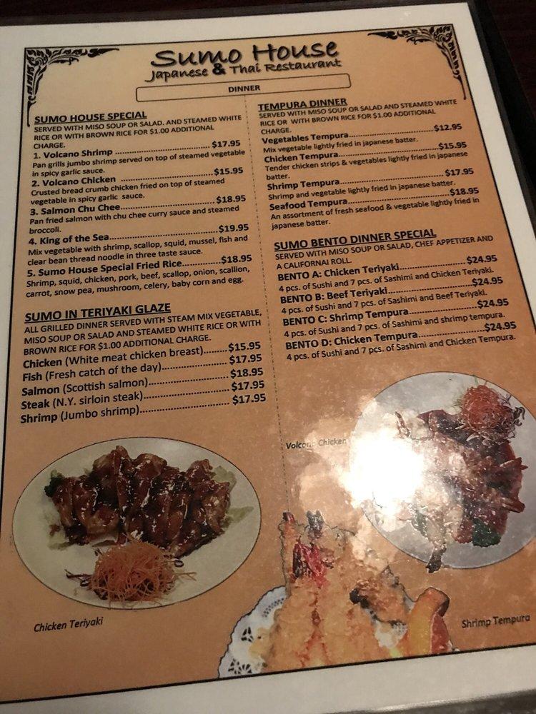 Menu at Sumo House restaurant, Vero Beach