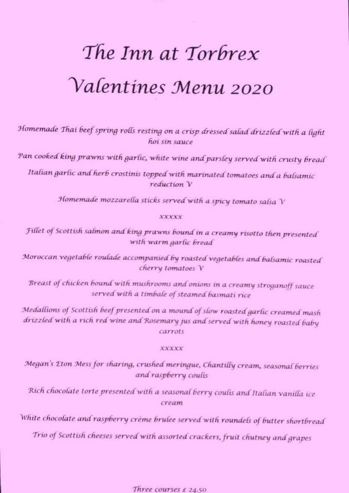 Menu at The Inn at Torbrex pub & bar, Stirling