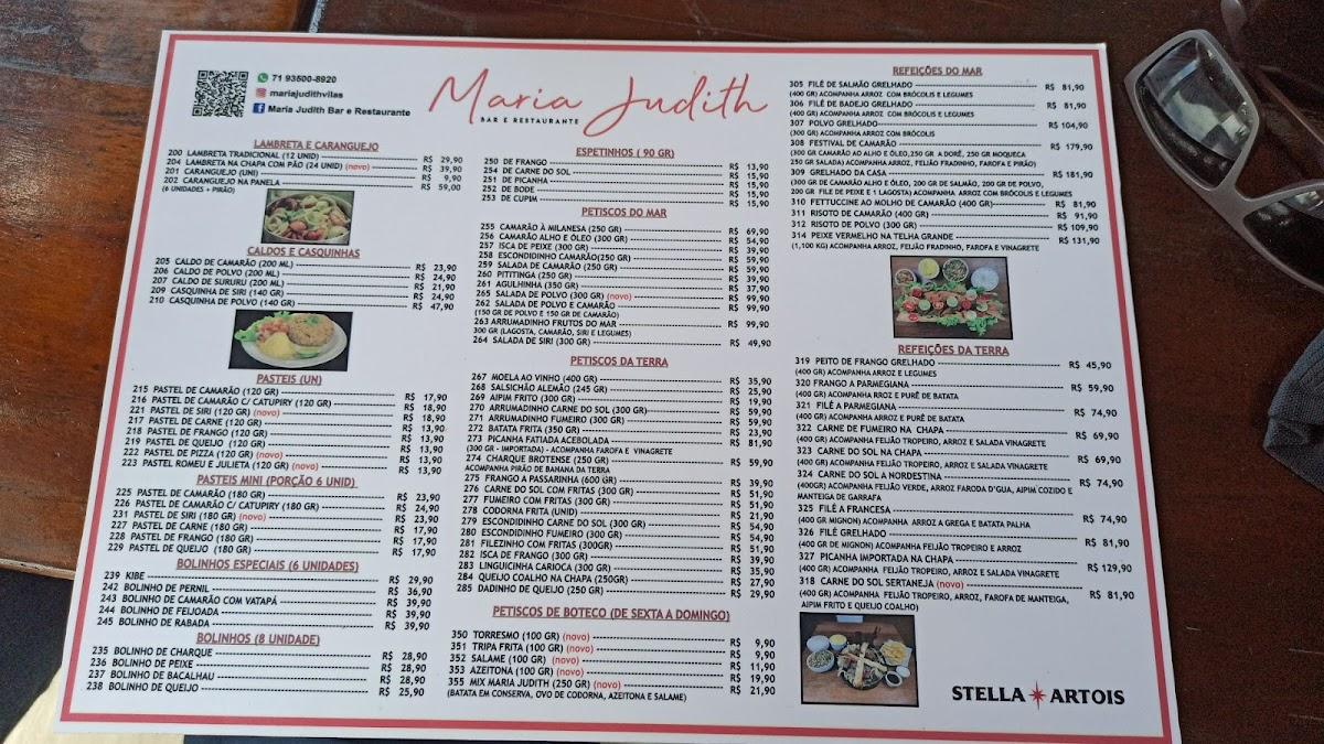 Menu at Bar e Restaurante Maria Judith Lauro de Freitas, Lauro de ...