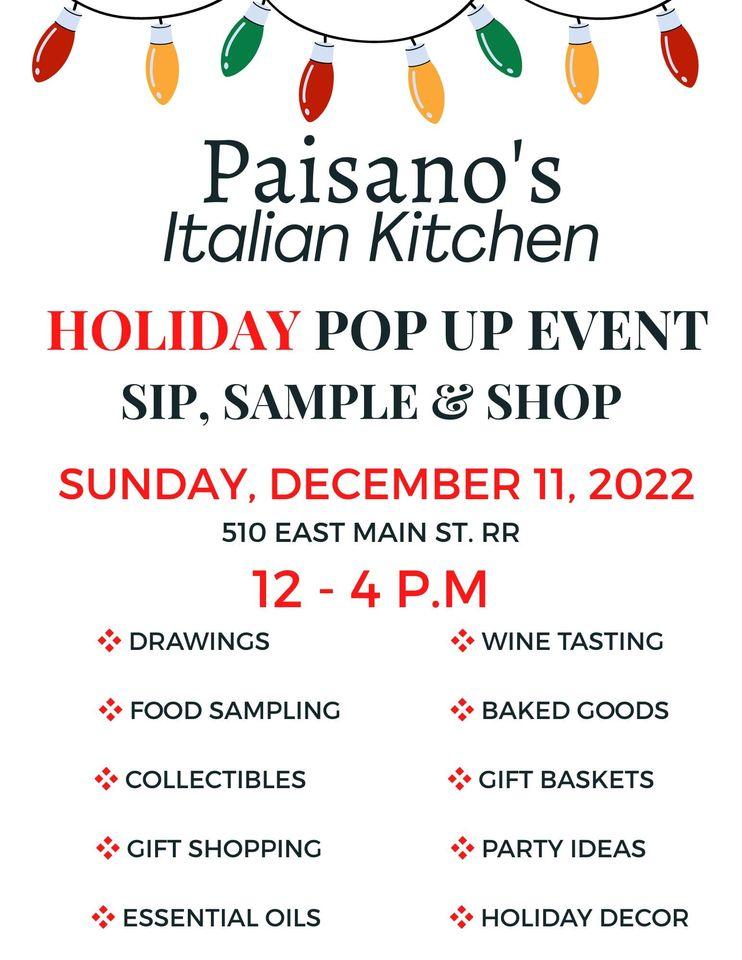 Menu at Paisano's Italian Kitchen restaurant, Rogue River
