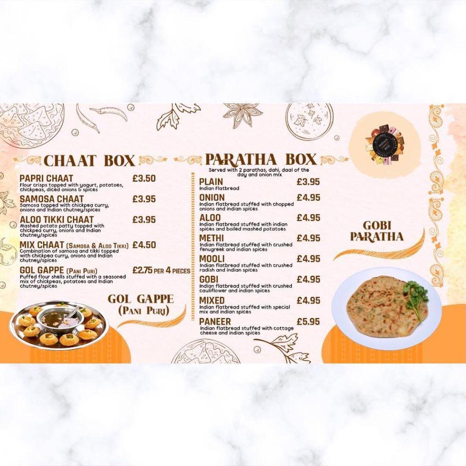Menu at Indian Sweet Box restaurant, Leicester