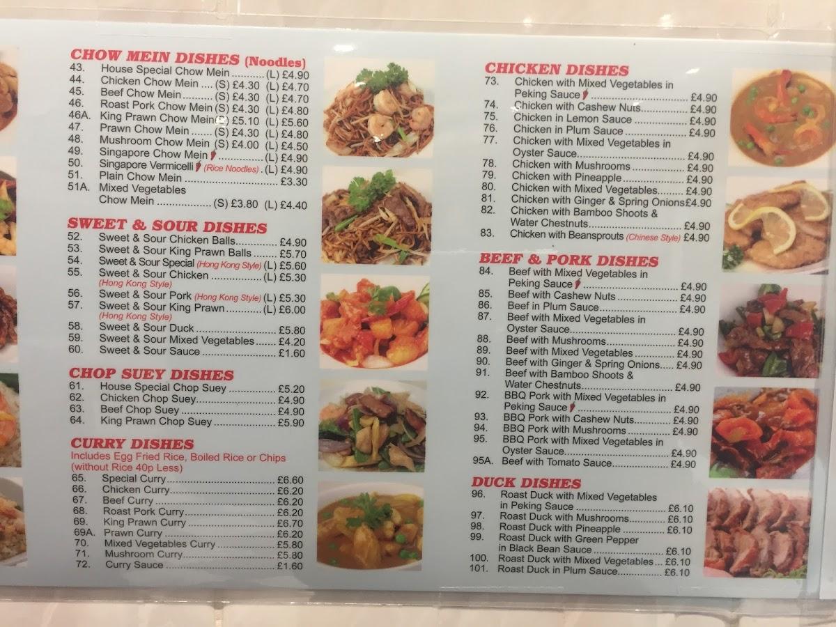 Menu at Peking House restaurant, Hitchin, 102 High St