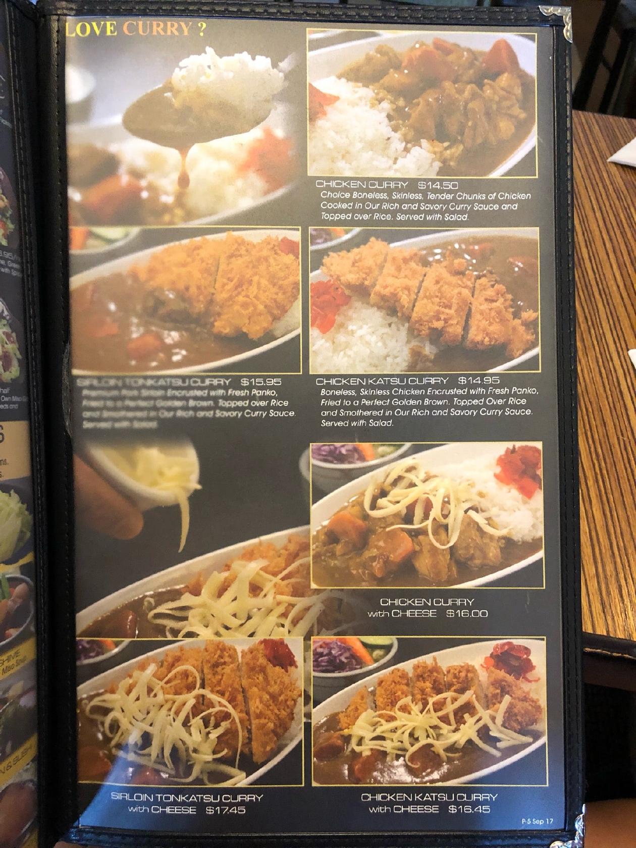 Menu at Gyotaku Japanese Restaurant, Pearl City, 98-1226 Kaʻahumanu St