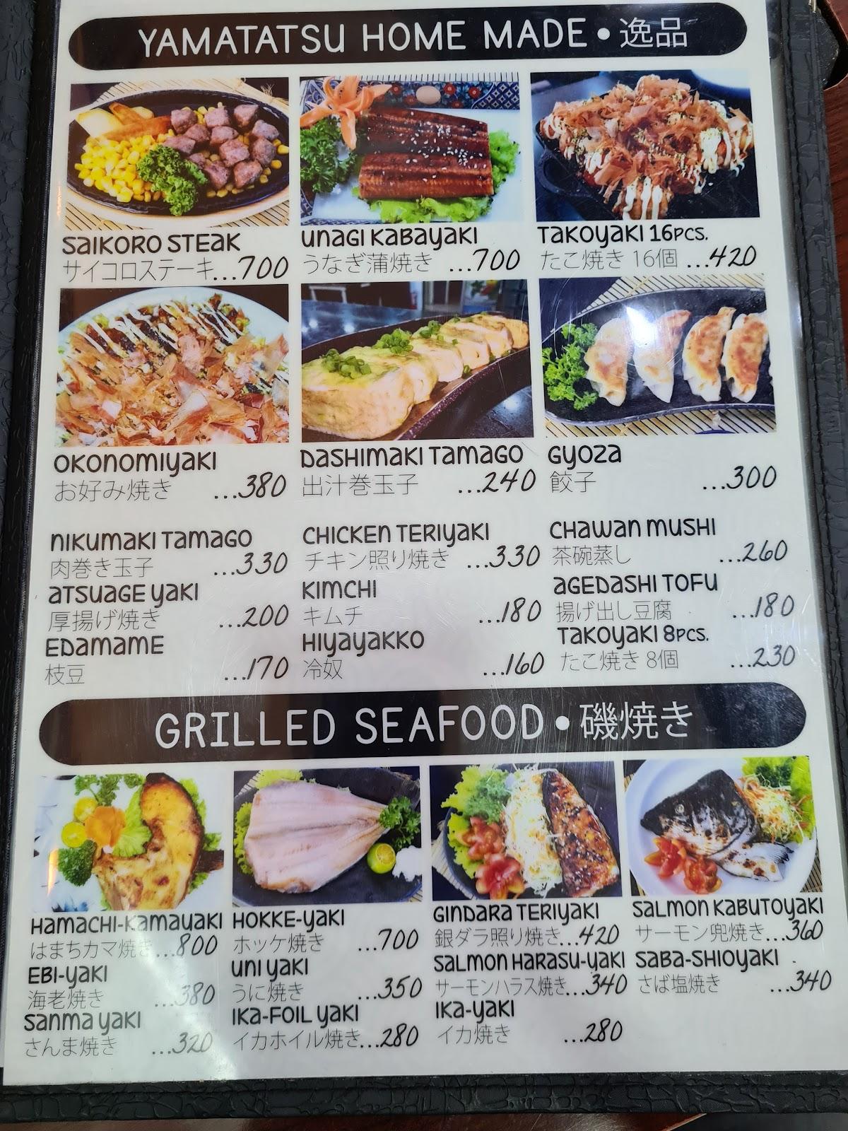 Menu at Yamatatsu Wasabi Japanese Restaurant, Quezon City, 113 Belfrant ...