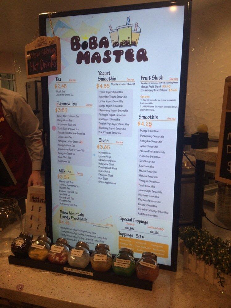 Menu at Boba Master pub & bar, Santa Clarita, Bouquet Canyon Rd