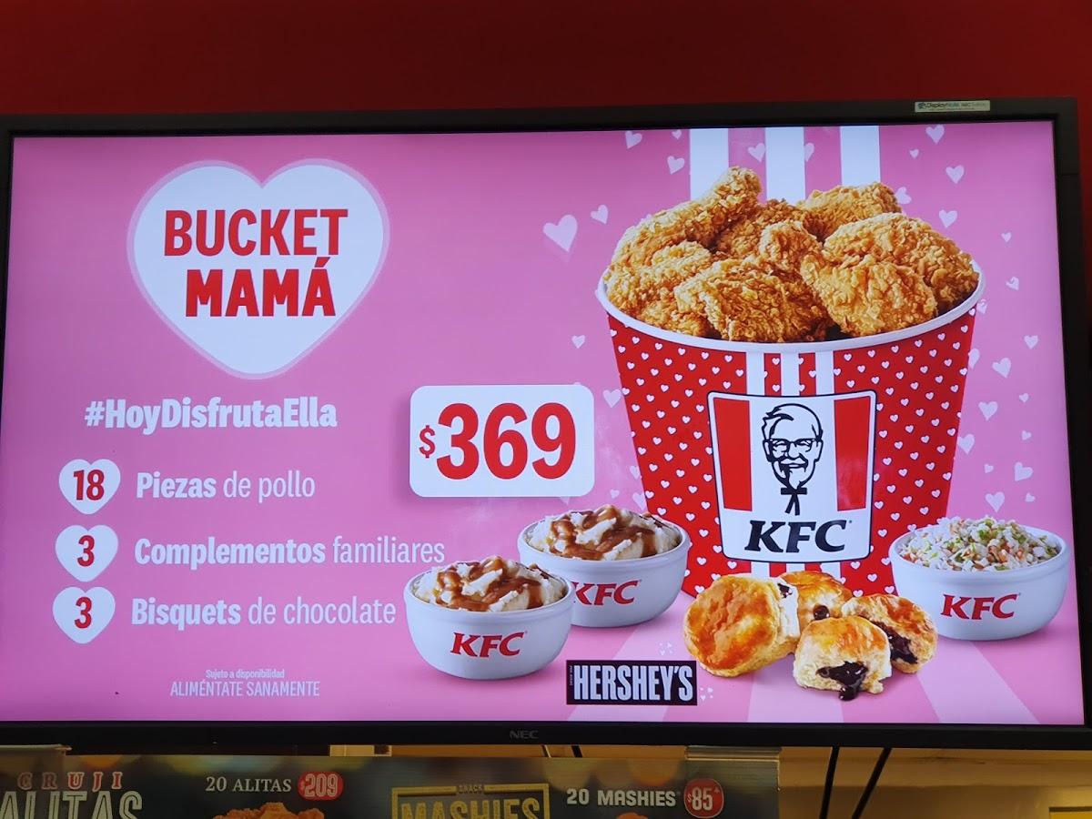 Carta del restaurante KFC, Cancún, Manzana 22