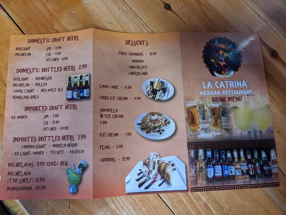 Menu at La Catrina Mexican Restaurant, Campbellsville