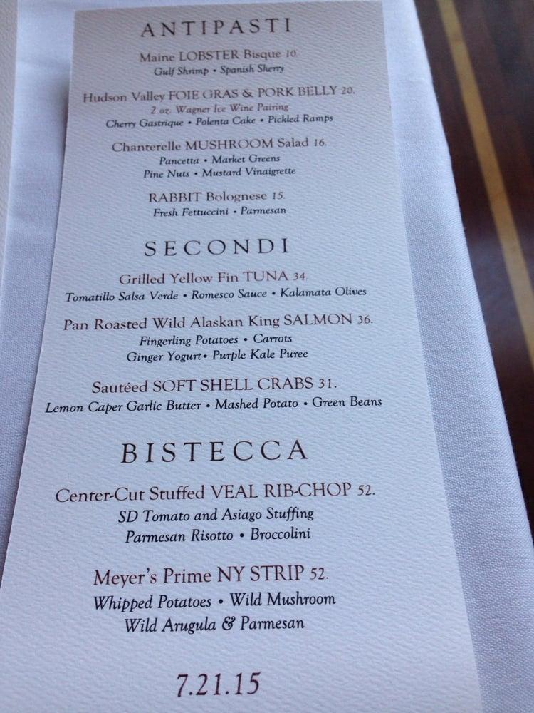 Menu at Angeline pub & bar, Buffalo