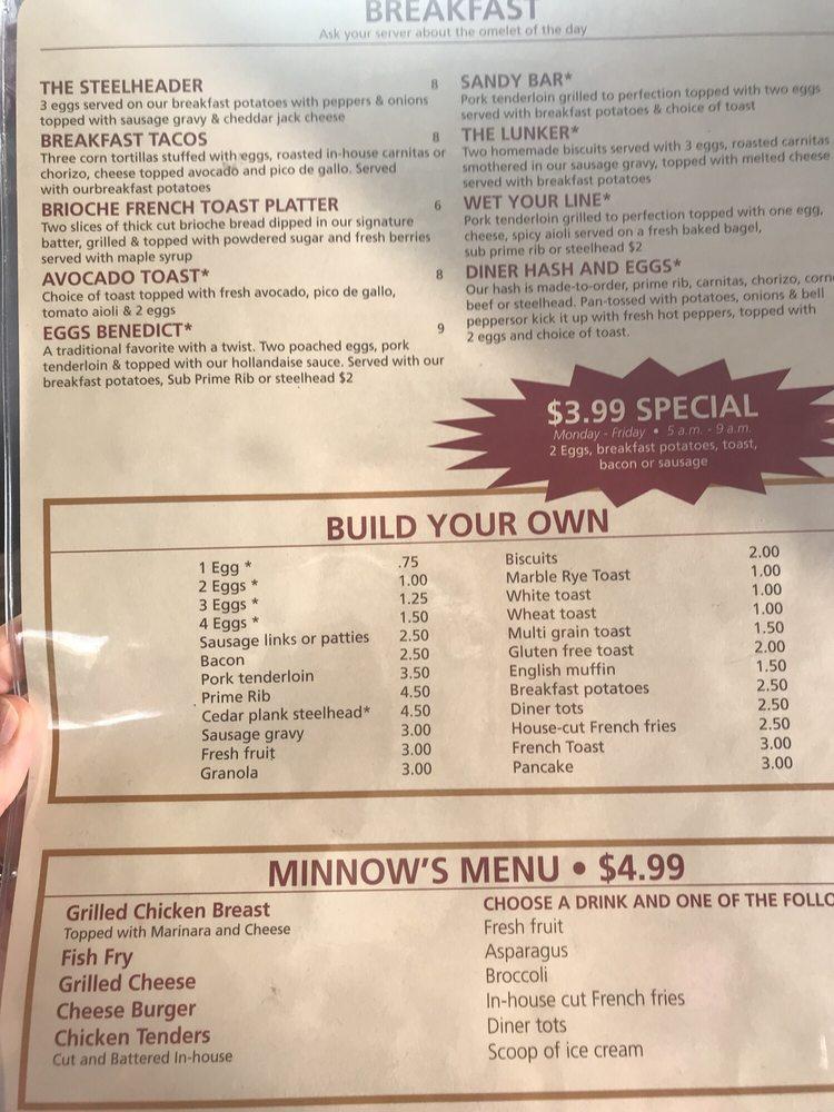 Menu at Chagrin River Diner restaurant, Willoughby