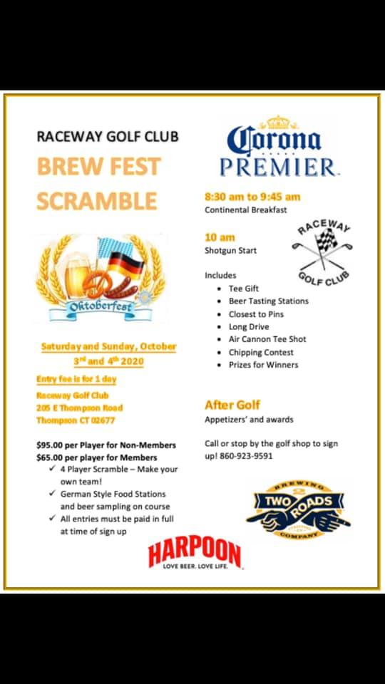 Menu at Raceway Golf Club, Thompson